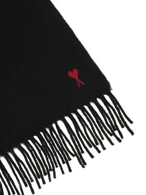 AMI Paris De Coeur Scarf In Wool
