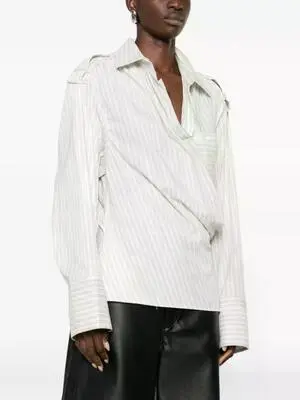 IRO PARIS Striped Wrap Shirt
