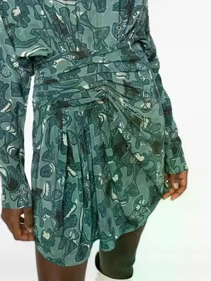 IRO PARIS Fontana Abstract-pattern Draped Mini Dress