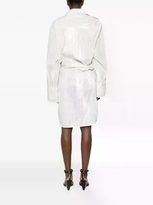 IRO PARIS Lazul Striped Wrap Mini Shirt Dress