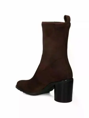 PONS QUINTANA Suede Block-heel Ankle Boots