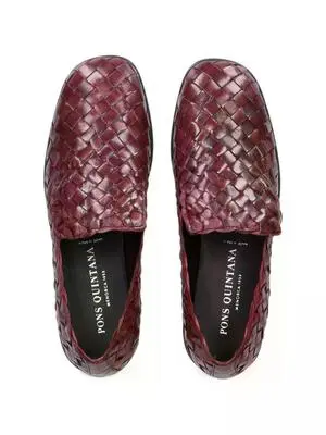 PONS QUINTANA Woven Leather Loafers