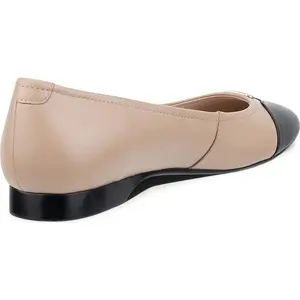 Ecco Elevate 15 Ballerina Flat - Black/nude
