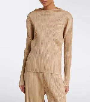 Issey Miyake Monthly Colors: October Pleated Top - Beige