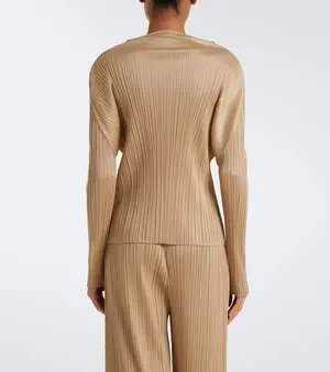 Issey Miyake Monthly Colors: October Pleated Top - Beige