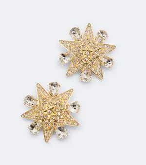 Dolce & Gabbana Starbust Crystal-embellished Clip-on Earrings