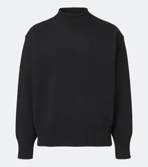 Auralee Wool Sweater - Black
