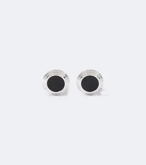 Dunhill Sterling Cufflinks With Onyx - Silver