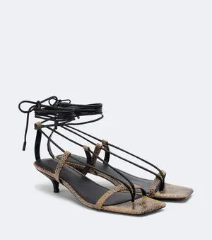 A.emery Epps Snake-effect Leather Sandals - Brown