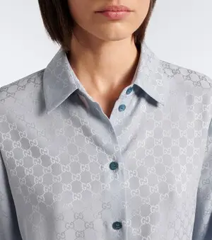 Gucci Gg Silk Jacquard Shirt