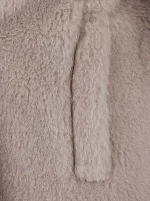 Max Mara Ted Girl' Grey Double-breasted Coat With Maxi Notched Revers In Wool Blend - Gray