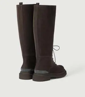 Brunello Cucinelli Suede Knee-high Boots
