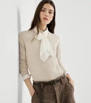 Brunello Cucinelli Cashmere Monili-detail Crew-neck Sweater