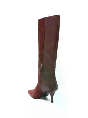 Patrizia Pepe Suede Leather Knee-high Boots - Red