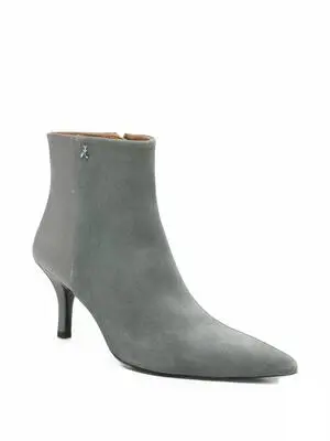 Patrizia Pepe Panelled Pointed-toe Ankle Boots - Grey