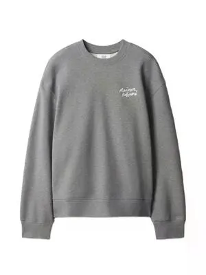 Maison Kitsuné Handwriting-embroidered Sweatshirt - Grey