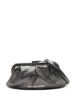 Balenciaga Xs Cloud Leather Clutch Bag
