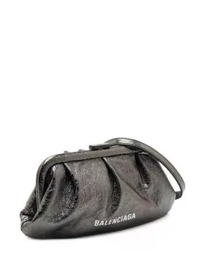 Balenciaga Xs Cloud Leather Clutch Bag
