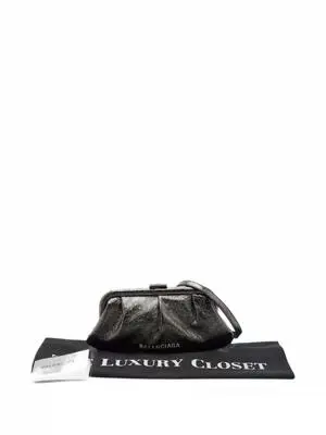 Balenciaga Xs Cloud Leather Clutch Bag