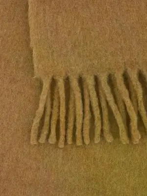AMI Paris Beige Alpaca Scarf With De Coeur - Brown