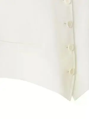 Fendi Ivory Wool Gilet - White