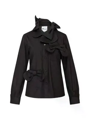 Noir Kei Ninomiya Bow-embellished Ruffled Shirt