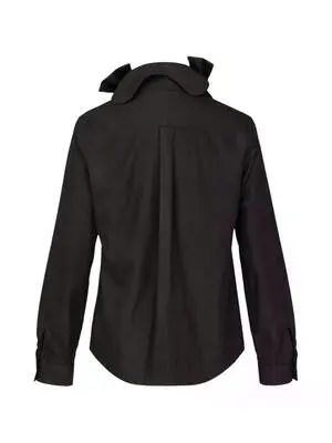 Noir Kei Ninomiya Bow-embellished Ruffled Shirt