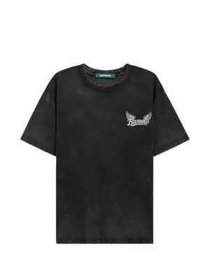 BARROW Graphic-print Acid-wash T-shirt