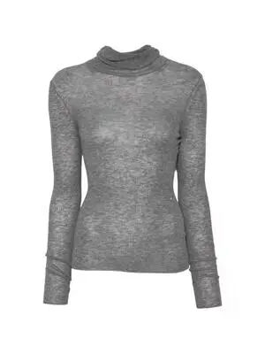 ELEH Ribbed Sequin-embellished Sweater - Grey