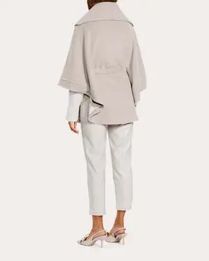 Sentaler Baby Alpaca Belted Shawl Collar Cape