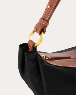 ESTHERA Luna Crescent Shoulder Bag