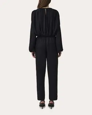 Simkhai Reid Silk Georgette Draped Pants