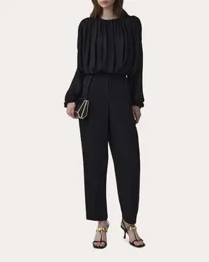 Simkhai Reid Silk Georgette Draped Pants