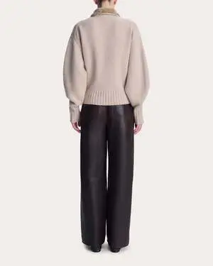 Simkhai Zorina Wool Cashmere Zip-front Cardigan