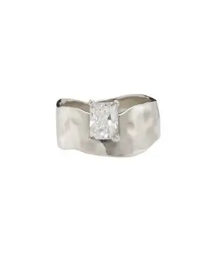 Lady Grey Cubic Zirconia Wade Ring - Silver