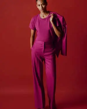 ARGENT Seasonless Wool Wide-leg Trousers