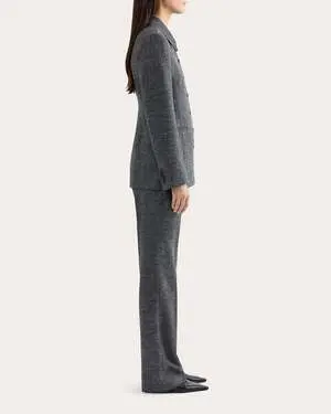 ARGENT Textured Wool Collared Blazer