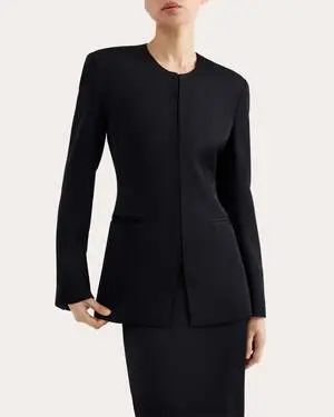 ARGENT Neat Collarless Blazer
