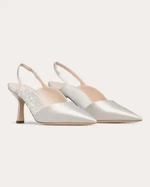 Rodo Trish 80 Crystal Satin Slingback