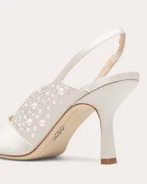 Rodo Trish 80 Crystal Satin Slingback