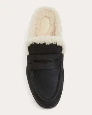 Simkhai Dean Shearling Leather Loafer Mule