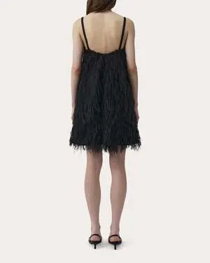 Simkhai Kalla Fringe Jacquard Mini Dress - Black