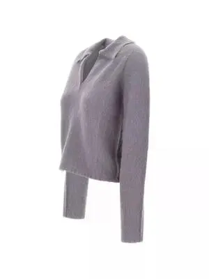 Max Mara V-neck Long-sleeve Sweater - Grey