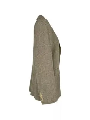 Max Mara Plaid Single-breasted Blazer
