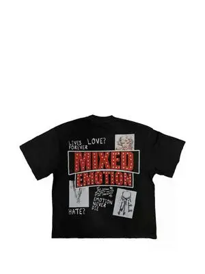 Mixed Emotion Lost Identity Crew-neck T-shirt - Black