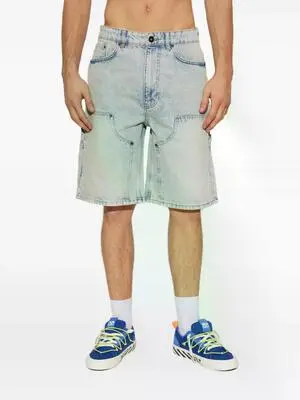 L/AB C/O OFF-WHITE Acid-wash Panelled Shorts