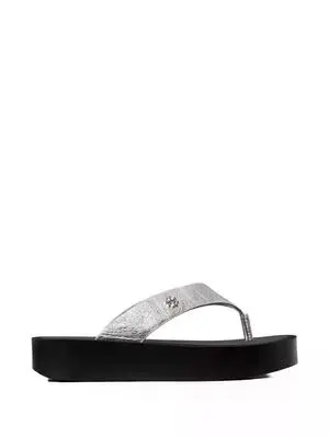 Tory Burch Crinkle-effect Platform Sandals