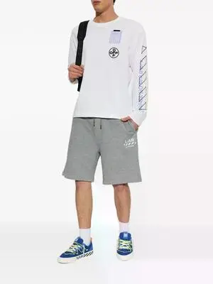 L/AB C/O OFF-WHITE Logo-print Drawstring Shorts