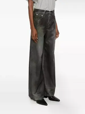 CIRCUS HOTEL Coated Wide-leg Jeans