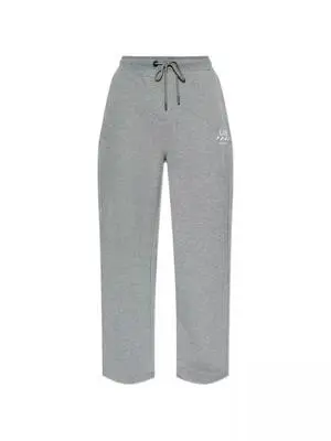 L/AB C/O OFF-WHITE Logo-print Drawstring Track Pants - Grey